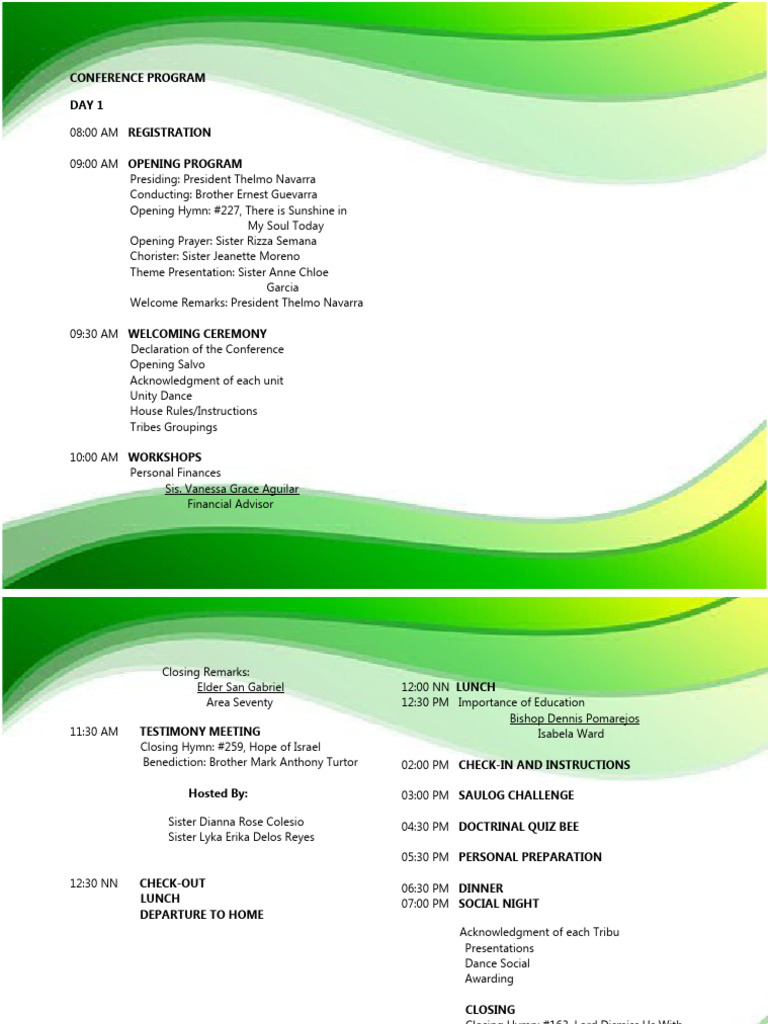 Ysa Conference Program | PDF | Rituals | Worship