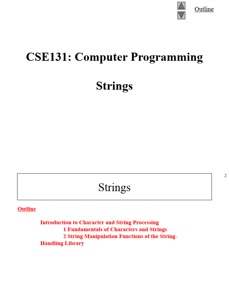 07 Strings | PDF | String (Computer Science) | Pointer (Computer Programming)