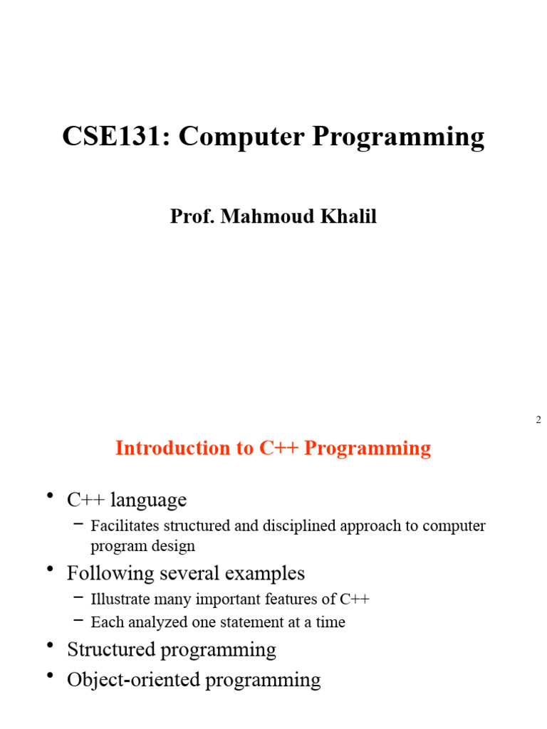 02 Basic Elements of C++, Experssions | PDF | Computer Program ...