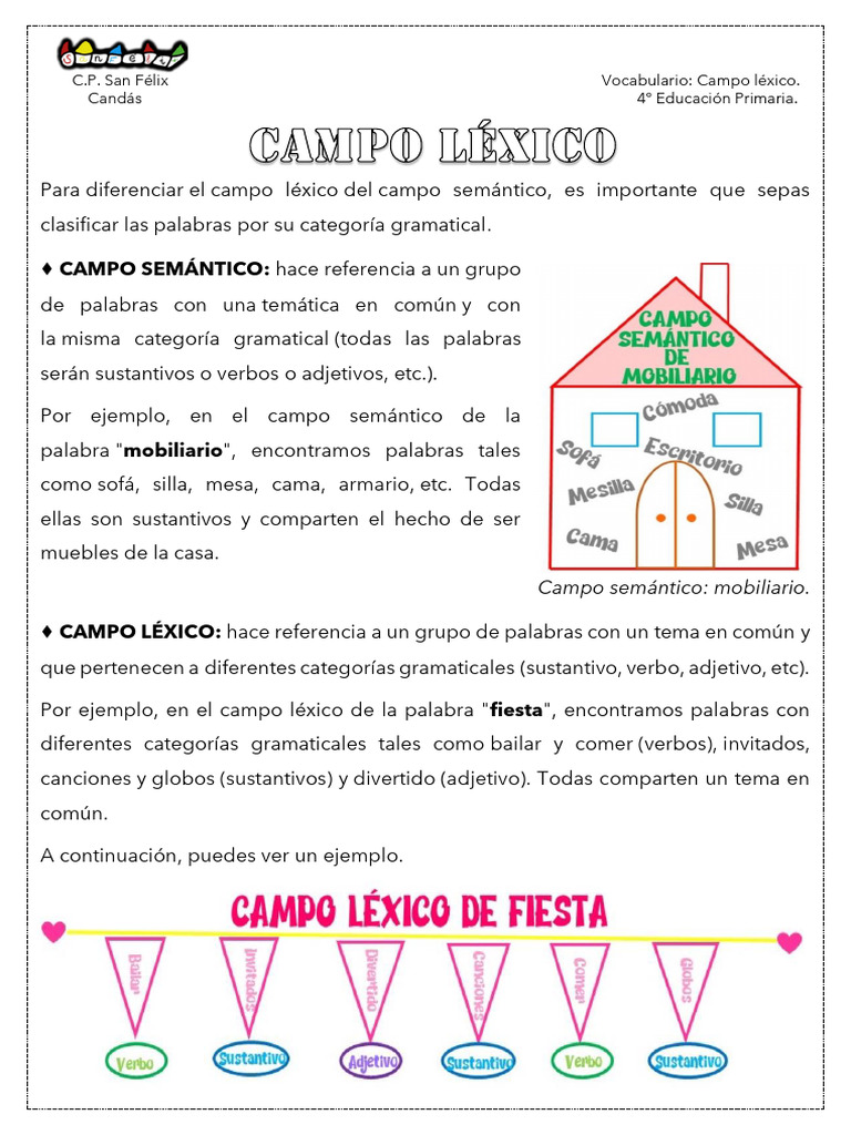10 - Campo Léxico | PDF | Léxico | Sustantivo