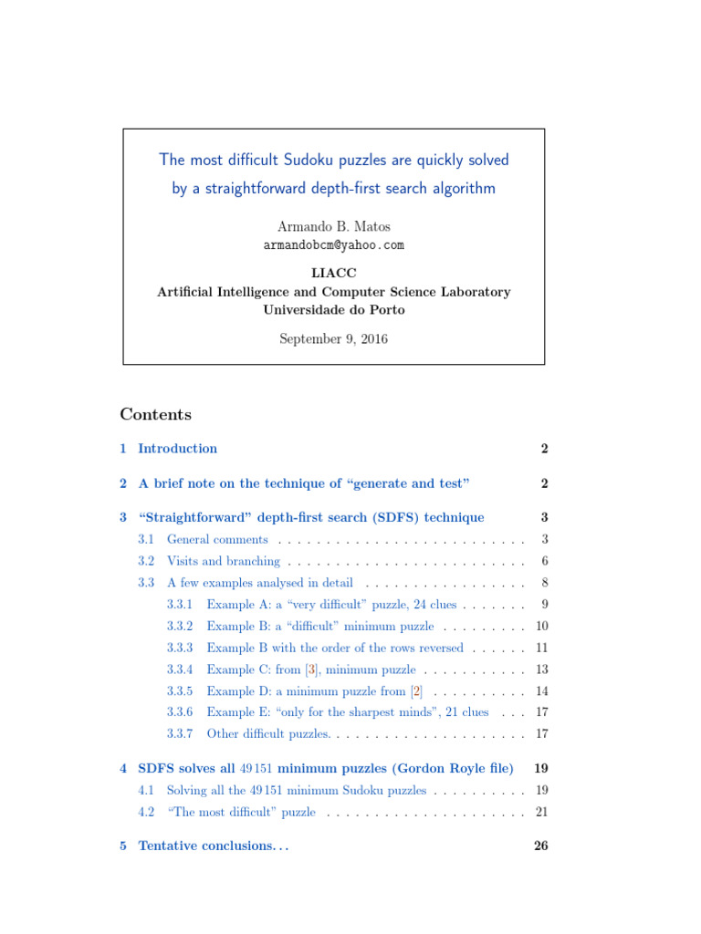 Sudoku | PDF | Applied Mathematics | Theoretical Computer Science