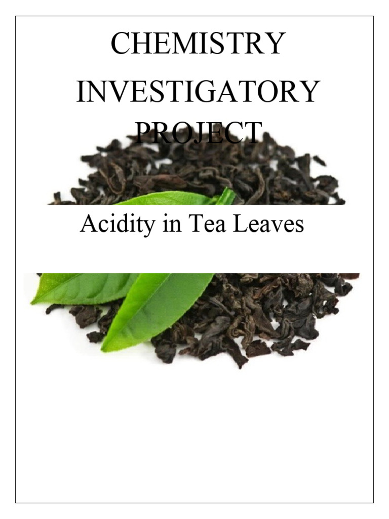 Acidity in Tea | PDF | Tea | Sampling (Statistics)