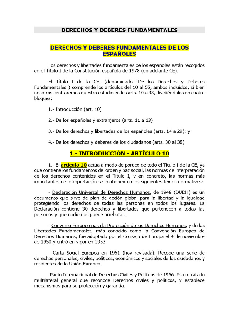 Derechos y Deberes Fundamentales | PDF | Habeas corpus | Gobierno
