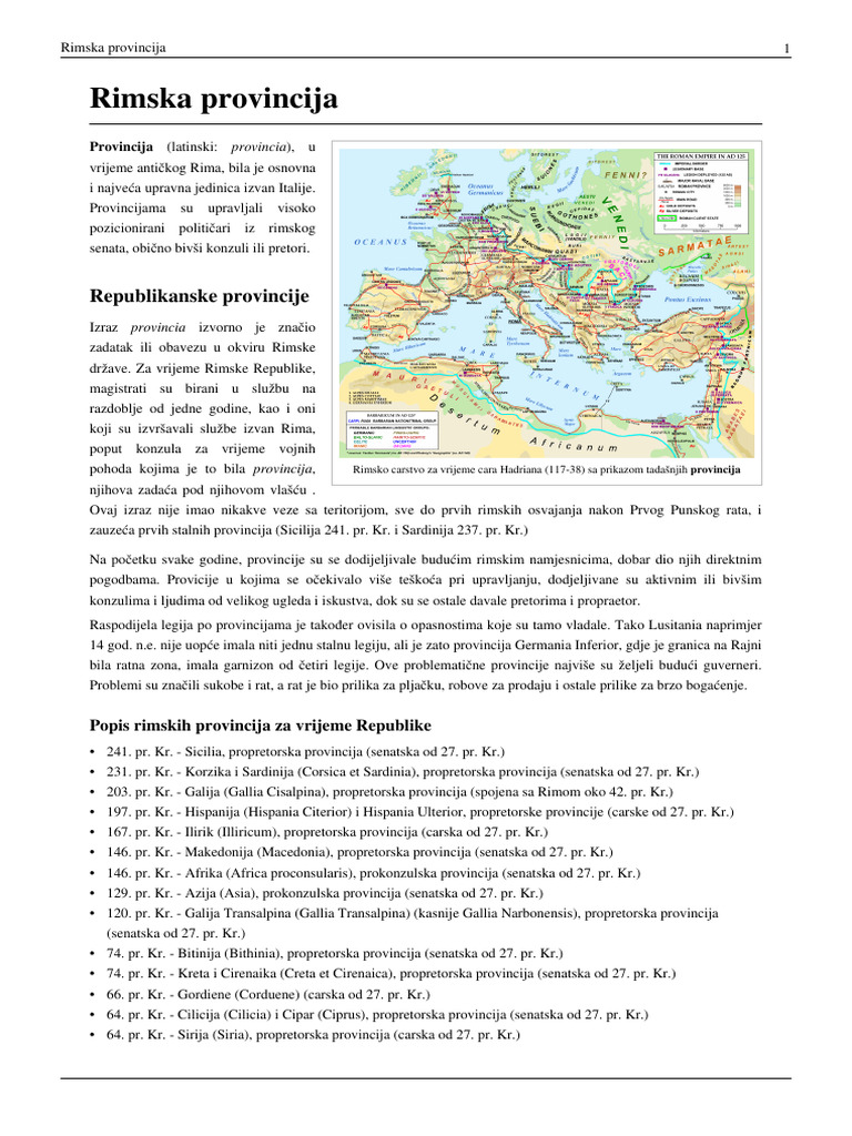 Rimska provincija | PDF
