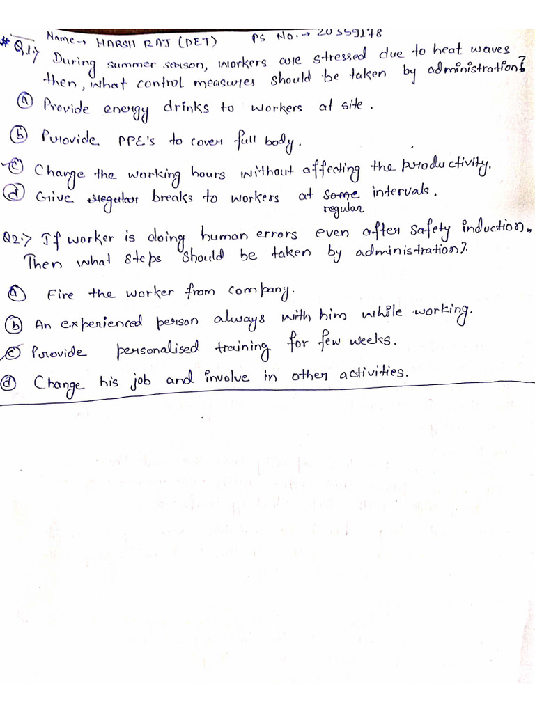 Safety Assignment | PDF