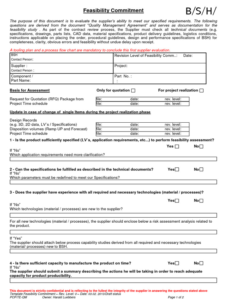 MCDOC02714170 03 Feasibility Commitment | PDF | Specification (Technical Standard) | Business