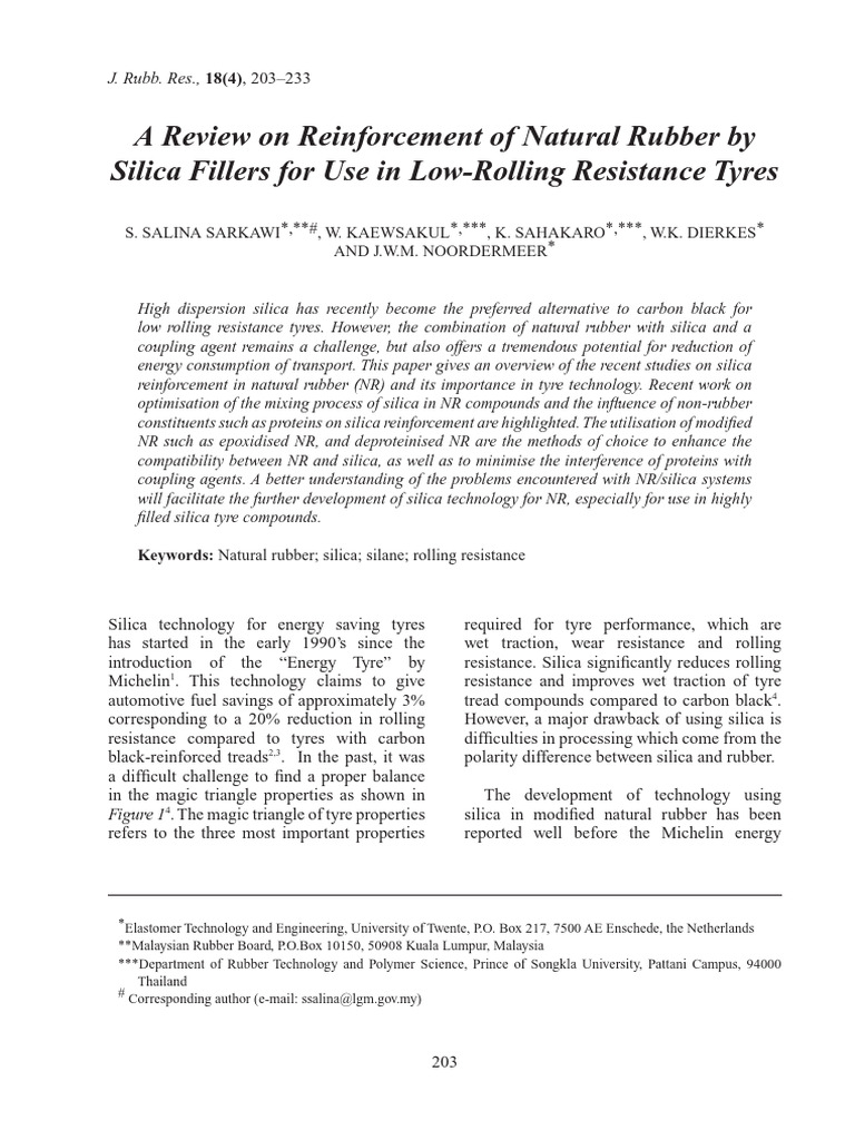 salina_2015_review_reinforcement_natural | PDF | Tire | Silicon Dioxide