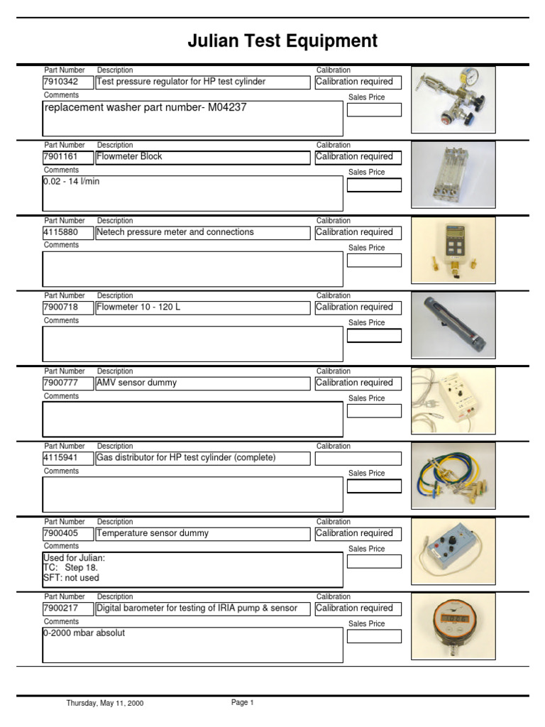 Drager_Julian_Test_Equipment | PDF | Calibration | Equipment