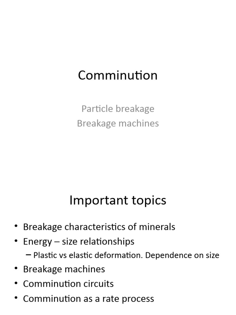 Breakage Characteristics | PDF | Fracture Mechanics | Mill (Grinding)