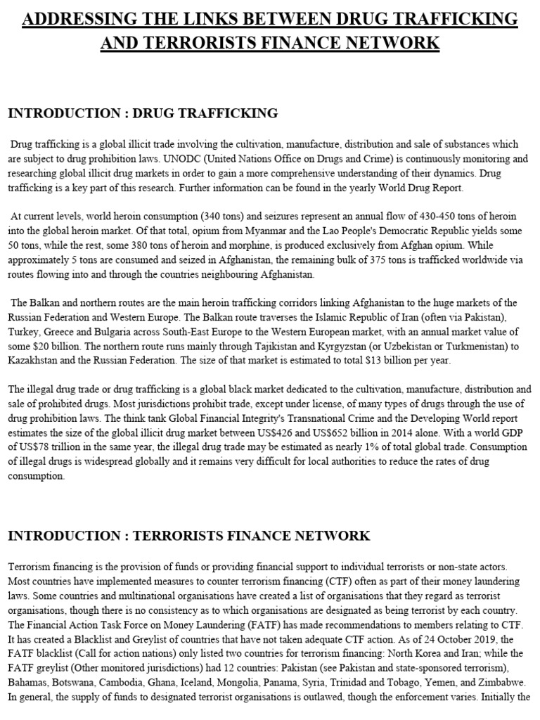 Unodc - Mun | PDF | Money Laundering | Illegal Drug Trade