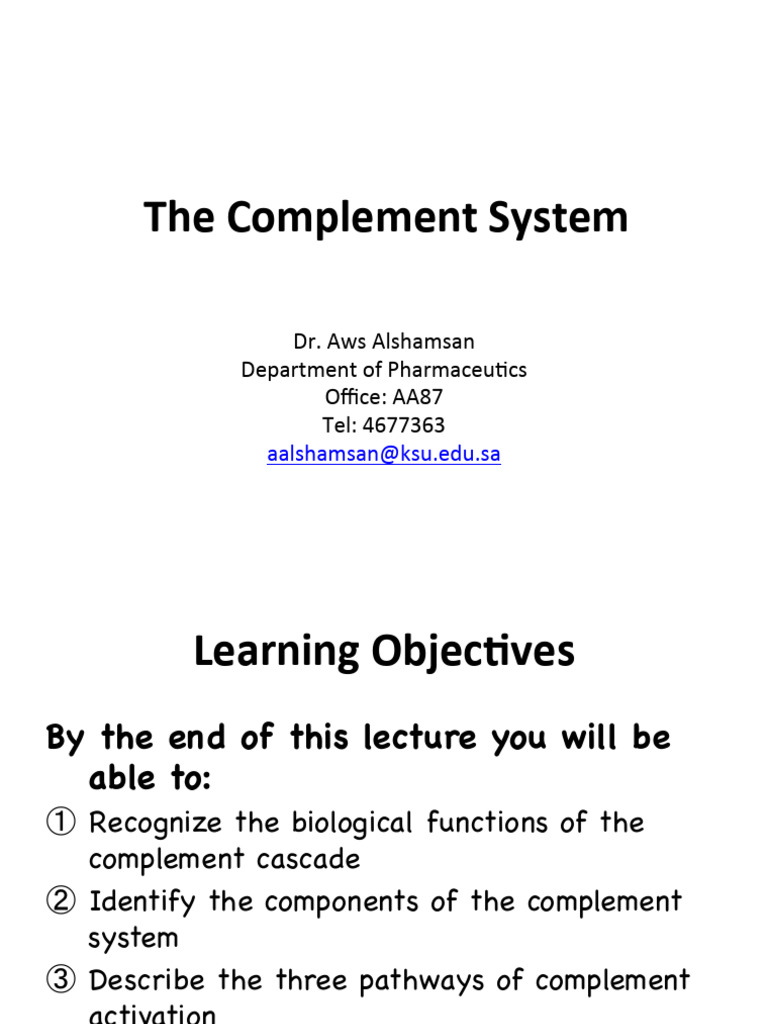 5 Complement System | PDF | Complement System | Anatomy