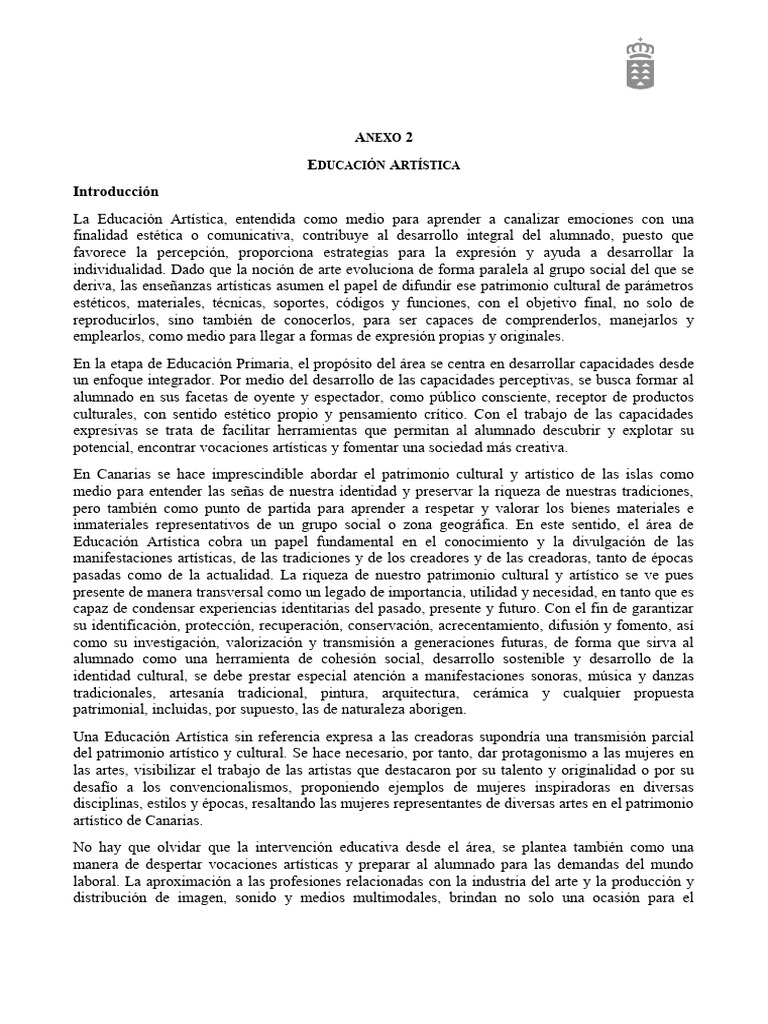 Anexo 2 Curriculo-Educacion-Artistica | PDF | Evaluación | Aprendizaje