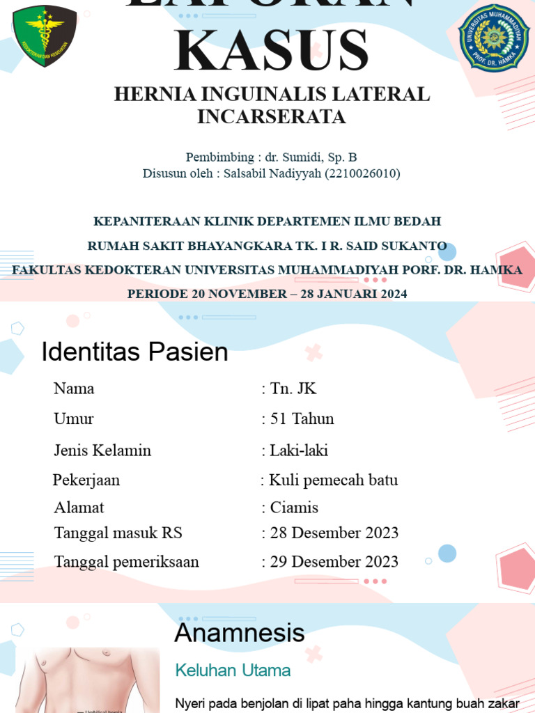LAPSUS Hernia Inguinalis - Bismillah | PDF