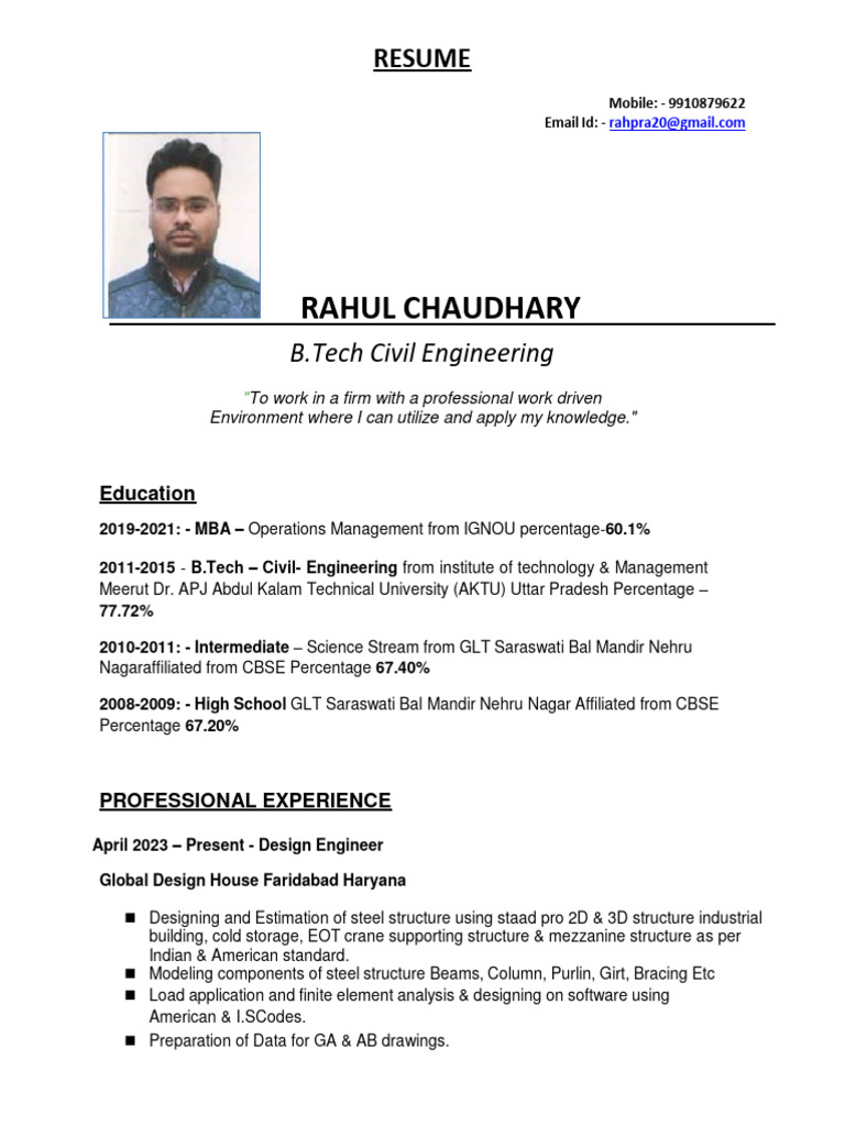 Resume-Rahul Chaudhary | PDF