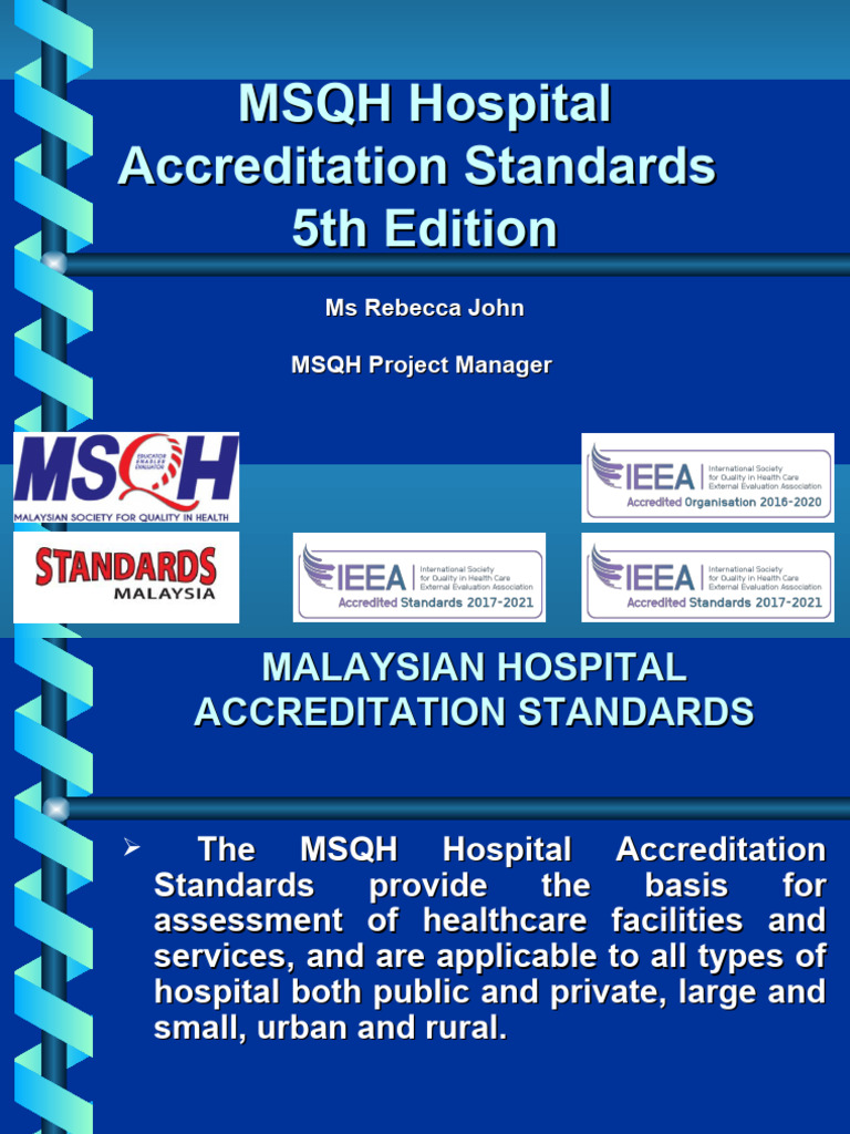 2 MSQH Standards 5th Edition (12th Surveyor Training) | PDF | Wellness ...