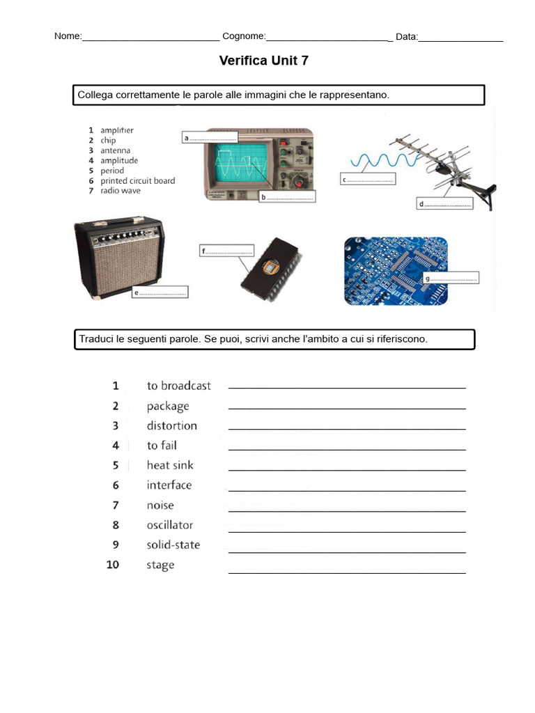 Inglese Verifica Unit 7 | PDF | Internet Of Things | Sampling (Signal Processing)