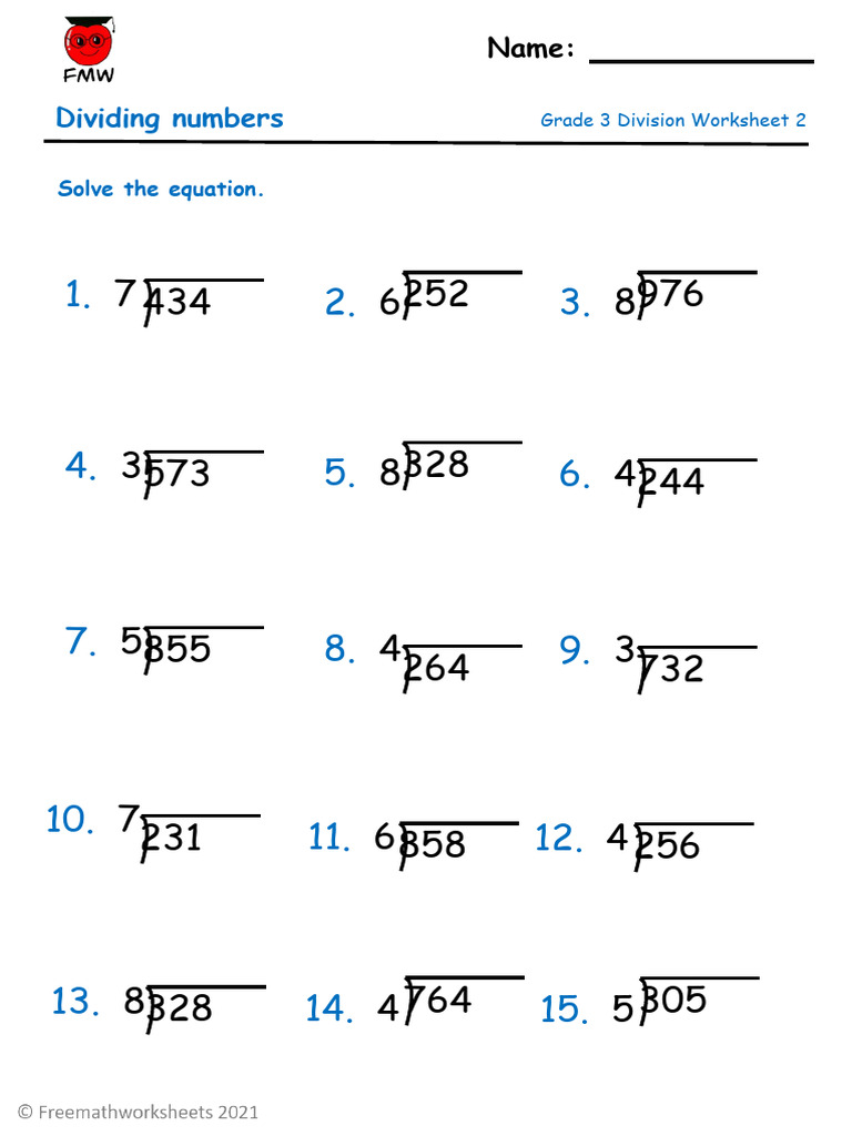 Fiche de division pour la 3e année | PDF | Méthodes et références ...