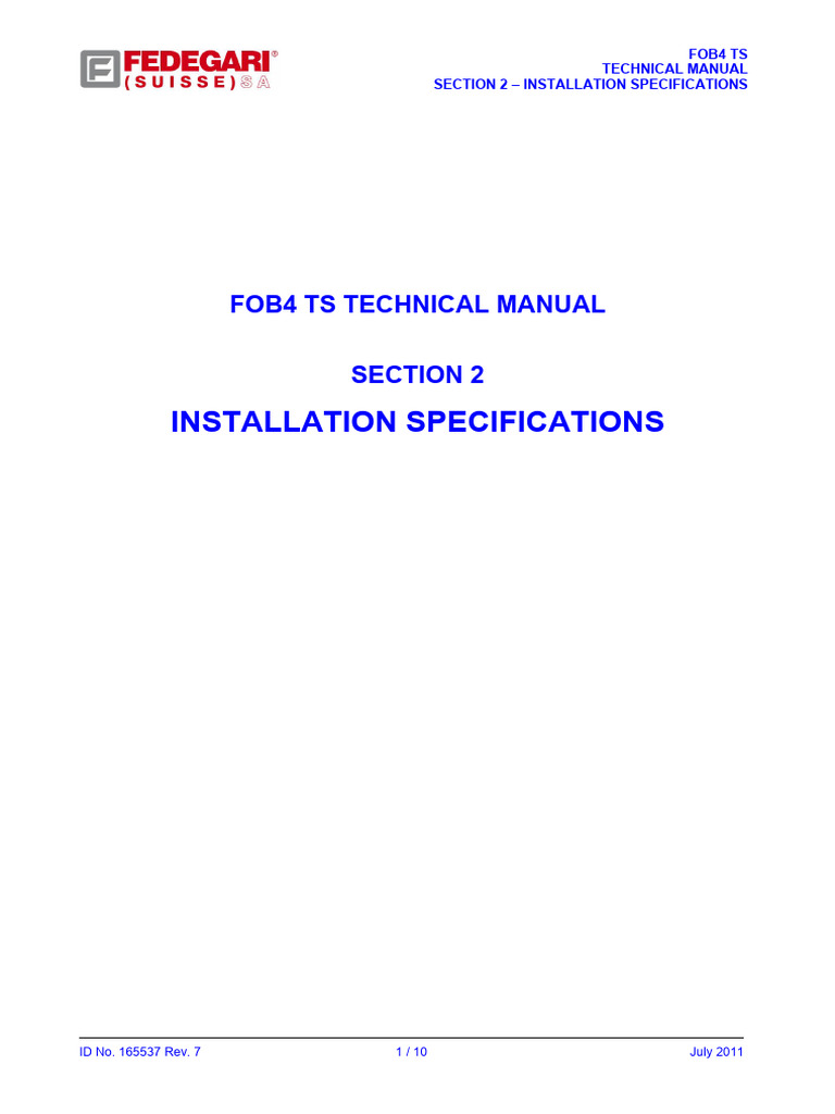 DOCS-#165537-v7-Technical Manual FOB4 TS Section 2 - Installation Specifications | PDF ...