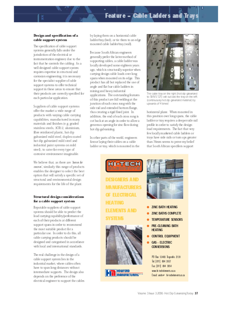 Cable Support Systems | PDF | Corrosion | Galvanization
