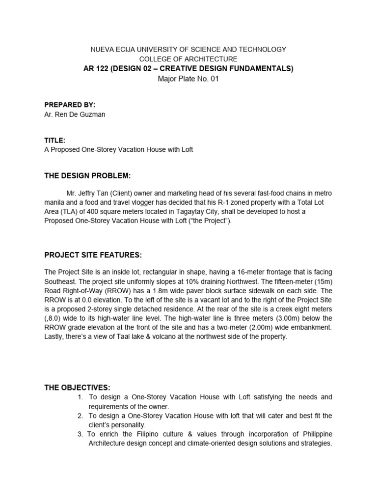 Final Plate Design 2 | PDF | Bedroom