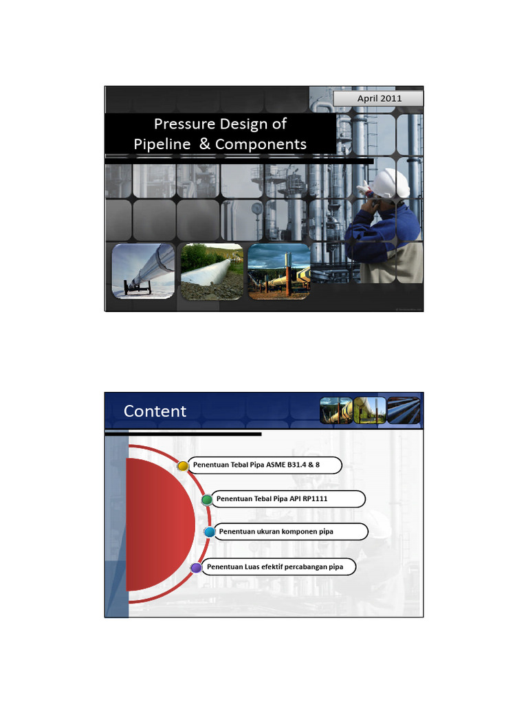 Bab 5 Pressure Design of Pipeline & Componen | PDF | Pipe (Fluid ...
