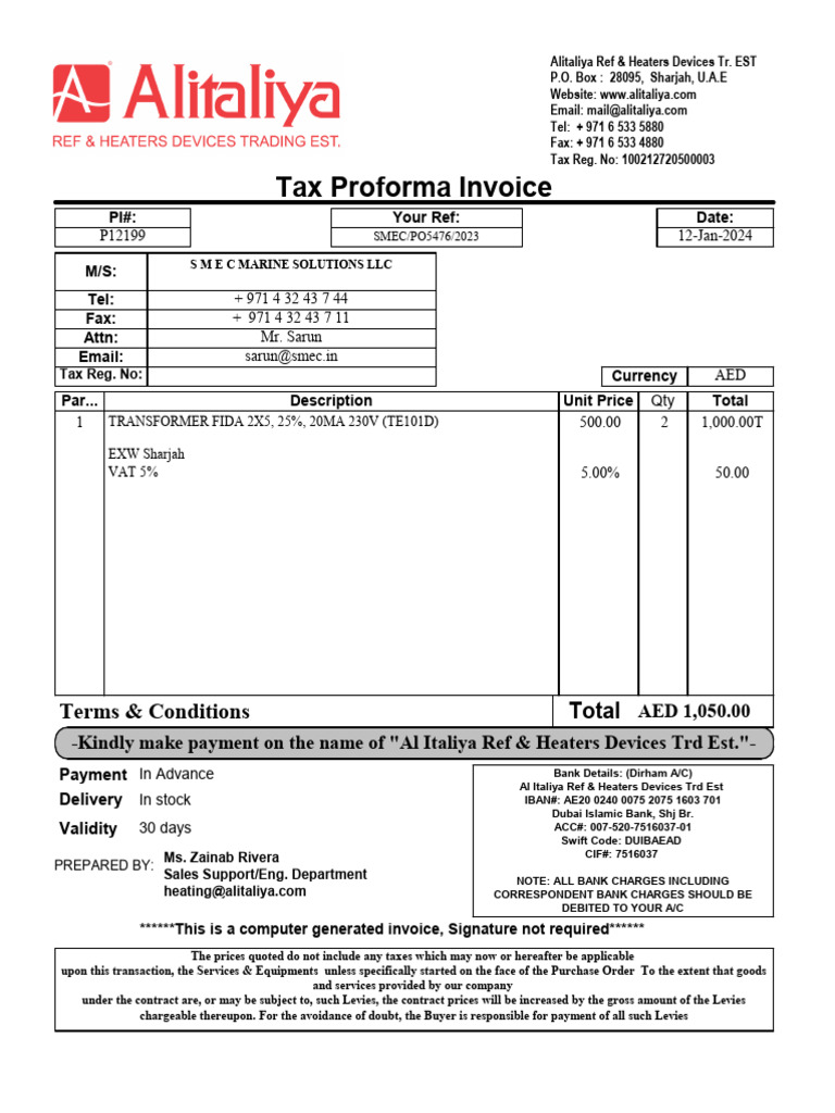 P12199 Trans | PDF | Taxes | Invoice