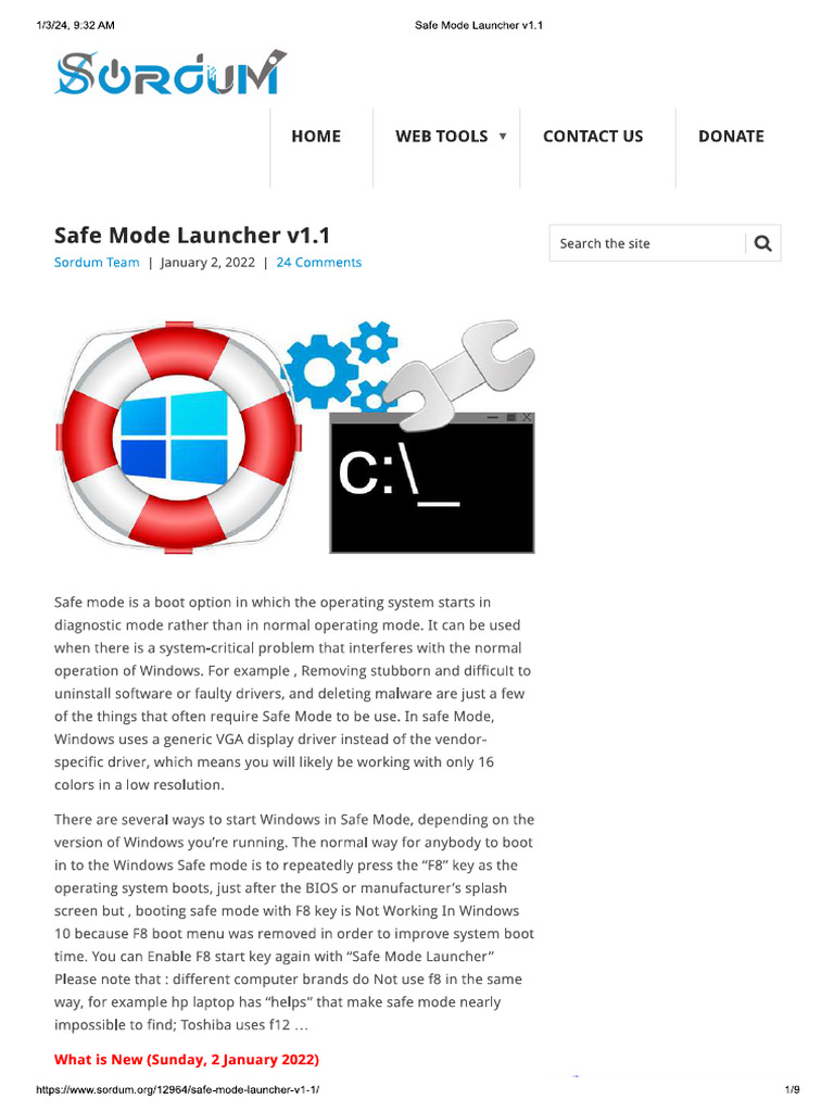 Safe Mode Launcher v1.1 | PDF