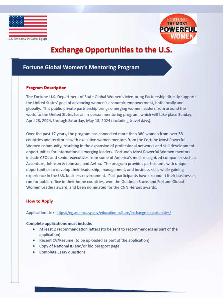 2024 Fortune Global Womens Mentoring Program | PDF | Mentorship