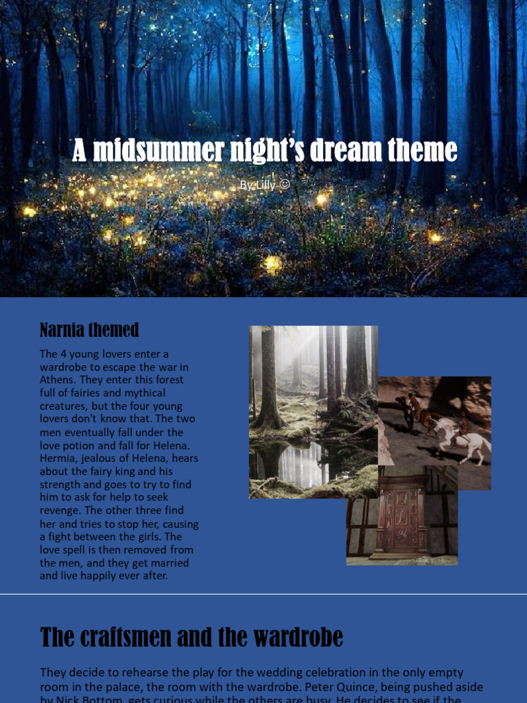 A Midsummer Night's Dream Theme: by Lilly | Download Free PDF | A ...