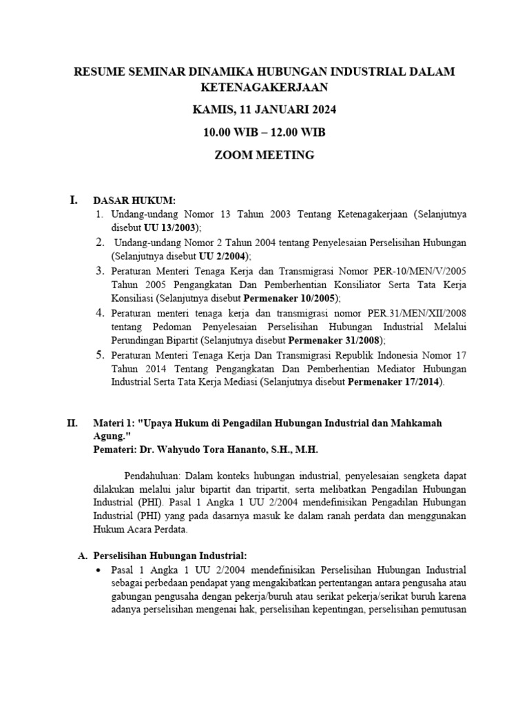 Resume Seminar PHI - 11 JAN 2024 | PDF