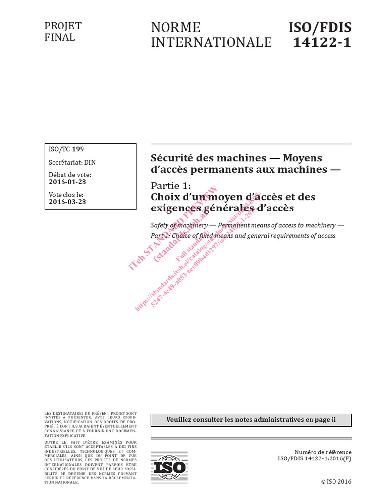 Iso 14122 1 2016 | PDF