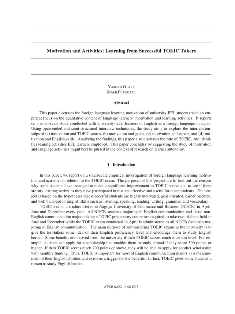 04 Otake | PDF | Learning | English As A Second Or Foreign Language