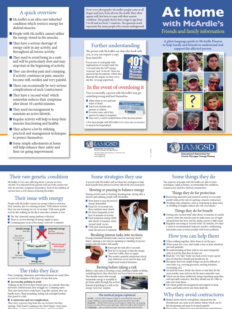 At Home Leaflet IamGSD | PDF | Skeletal Muscle | Aerobic Exercise