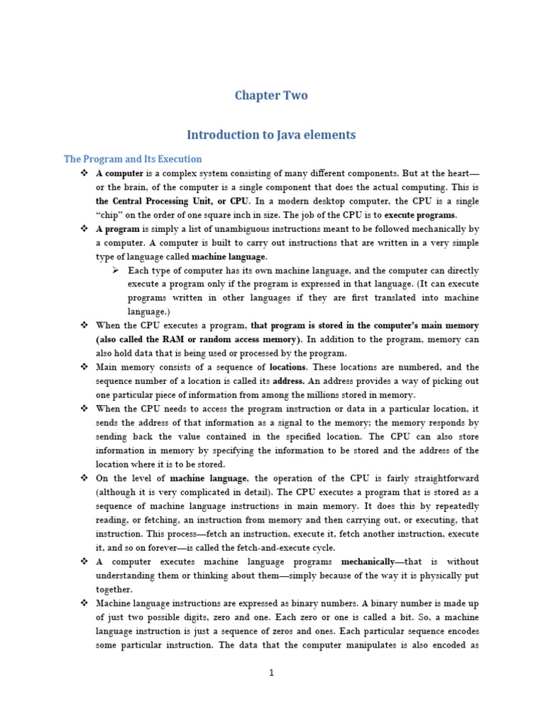 Chapter Two | PDF | Java Virtual Machine | Java (Software Platform)