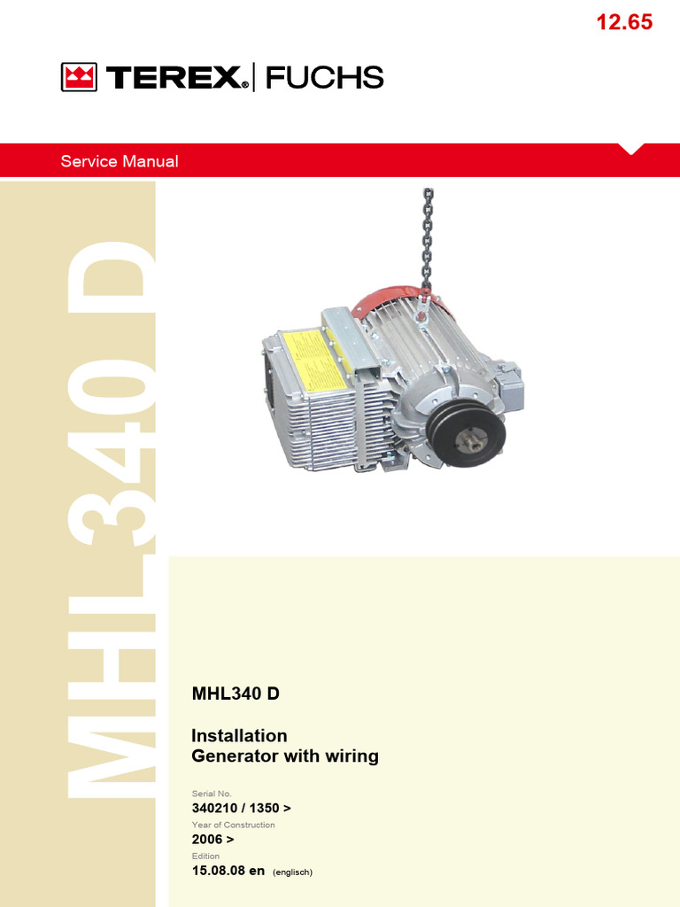Fuchs Mhl340 D | PDF | Screw | Belt (Mechanical)