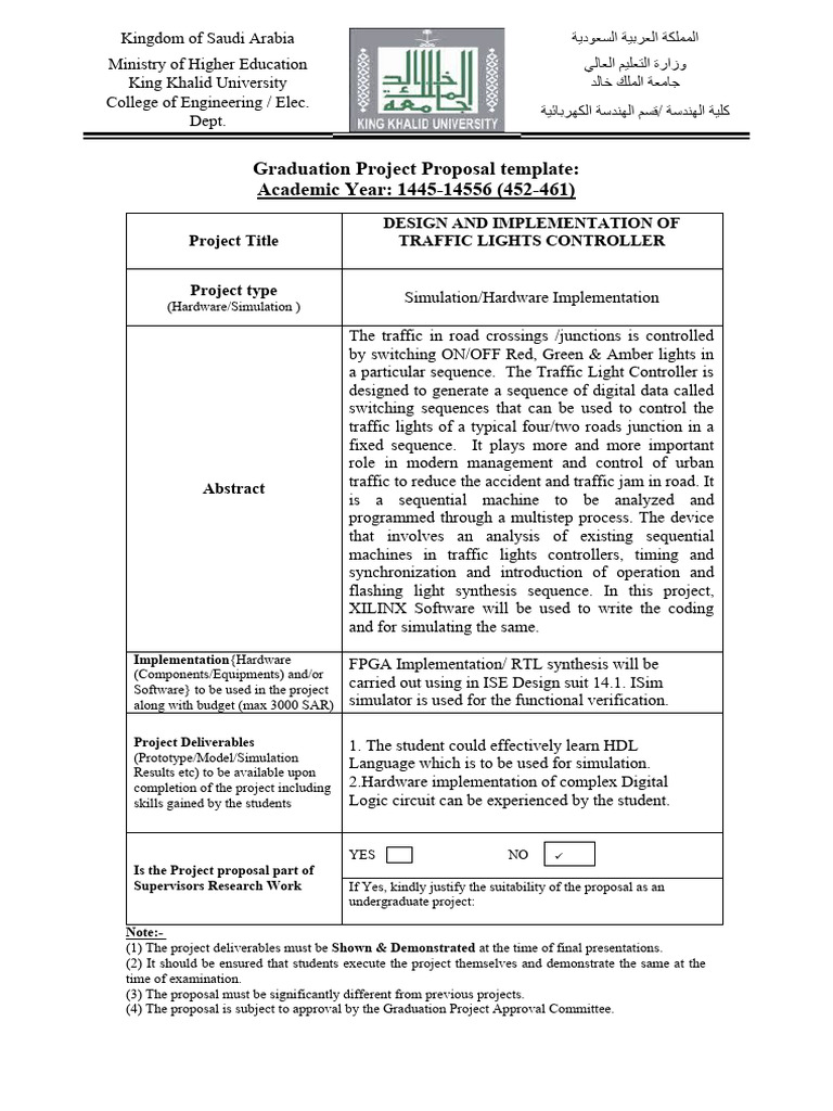 Graduation Project Proposal format-452 | PDF
