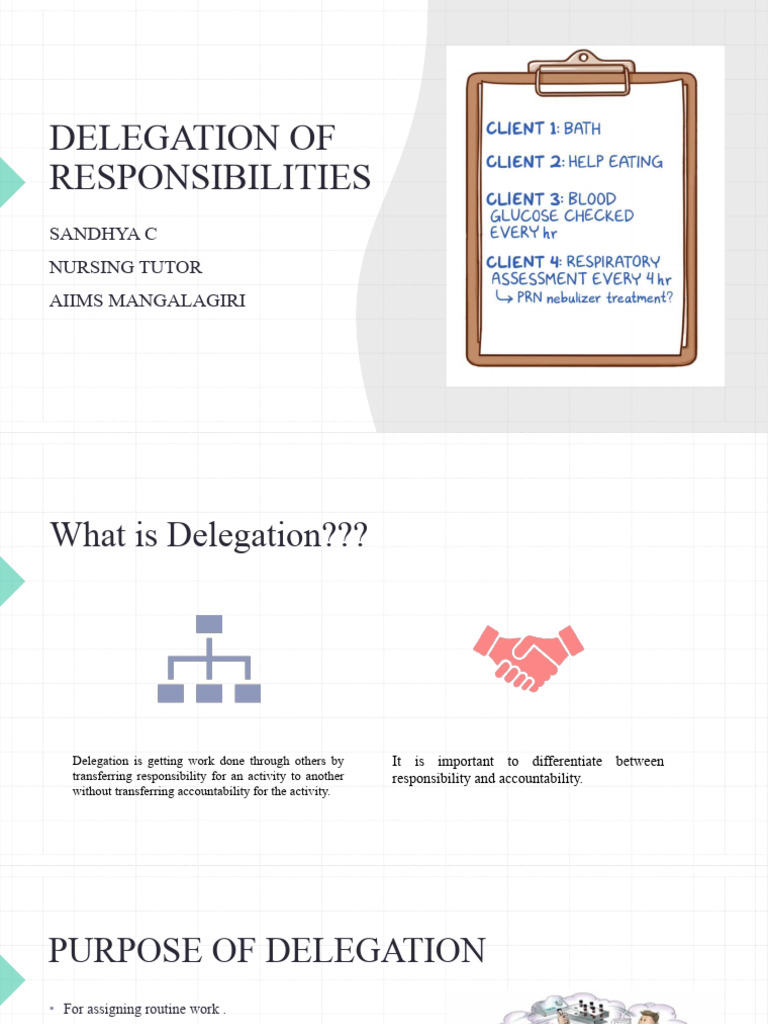 Delegation of Responsibilities | PDF