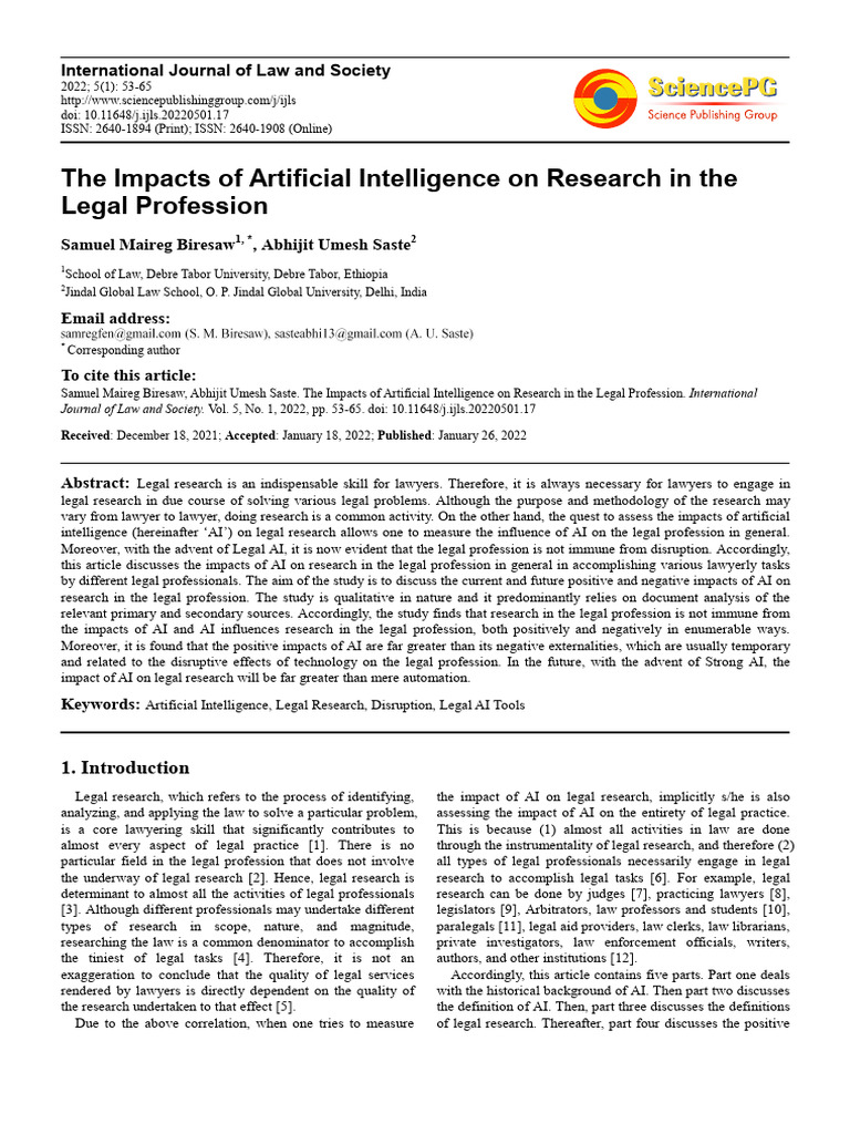 The Impacts Of Artificial Intelligence O Pdf Artificial