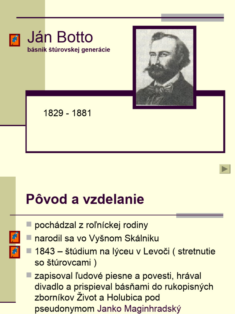 Jan Botto - K Mladosti | PDF