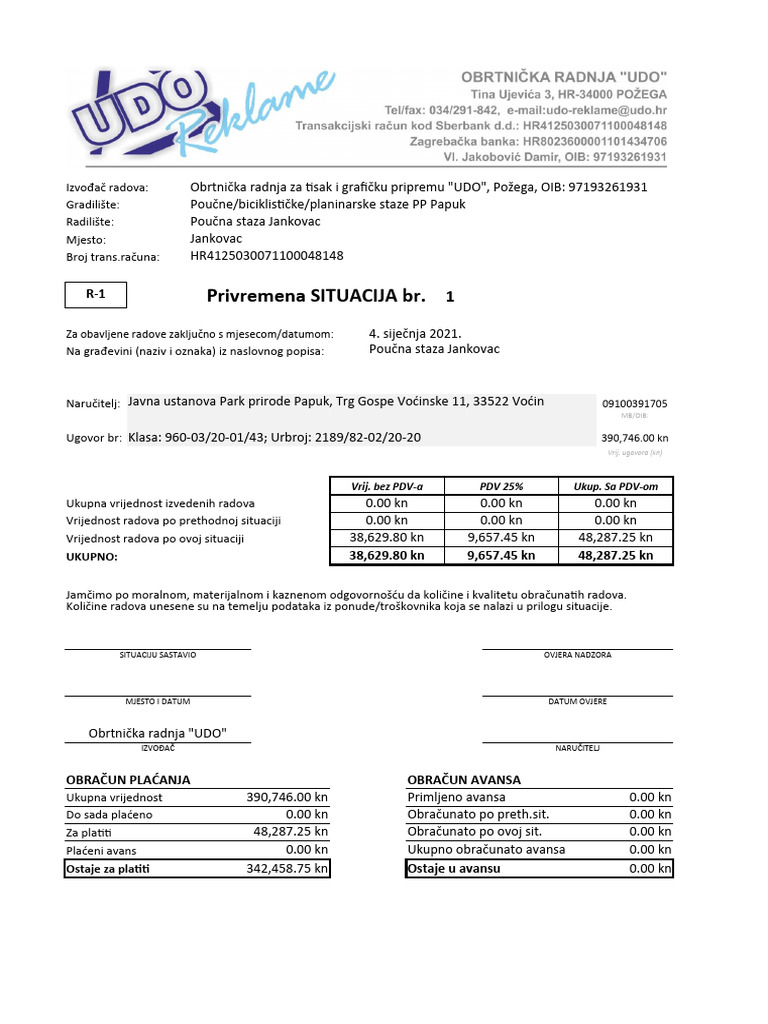 Situacija Obrazac | PDF