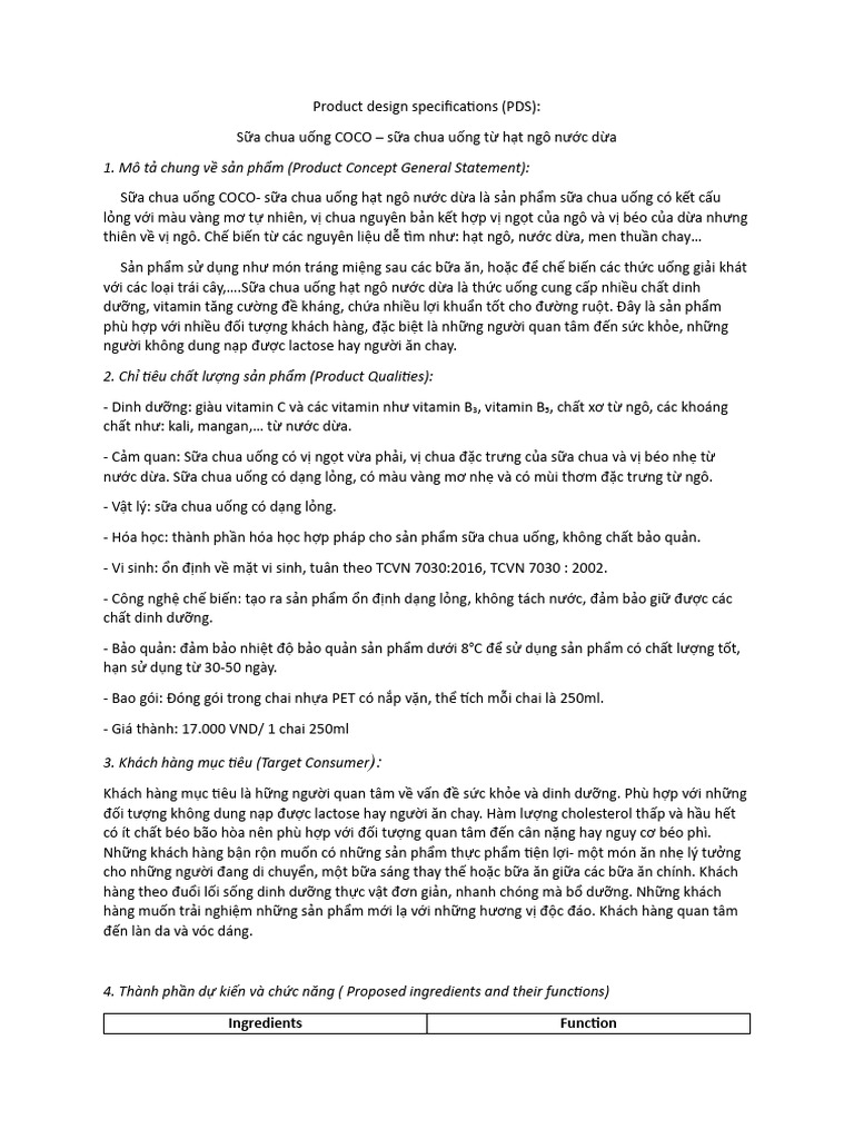 Product Design Specifications - PTSP | PDF