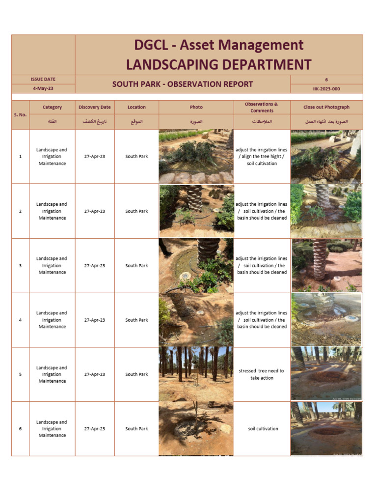 DGCL - Observation Report - 27-4-2023 (#4) | PDF | Horticulture ...