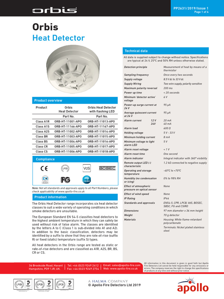 Orbis Heat Detector Product Overview | PDF