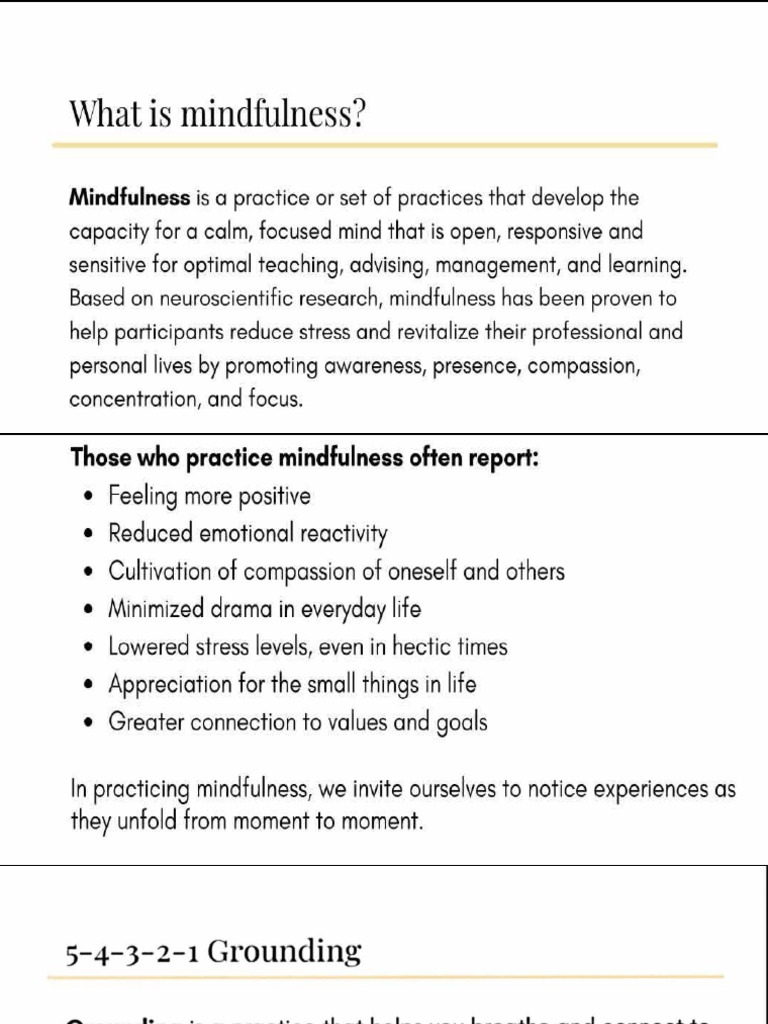Mindfulness | PDF
