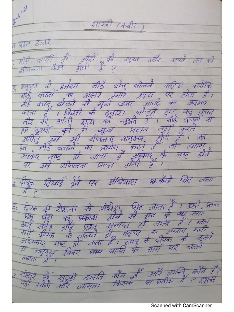10 Hindi Notes | PDF