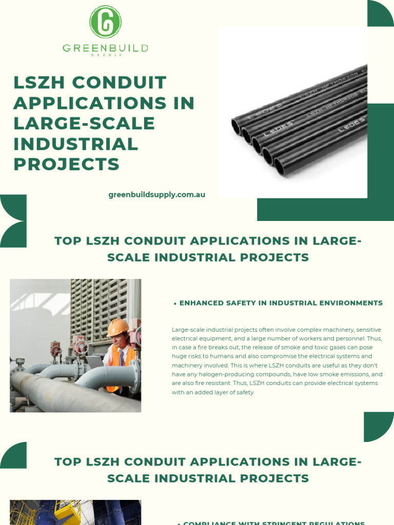 LSZH Conduit Applications in Large-Scale Industrial Projects | PDF ...