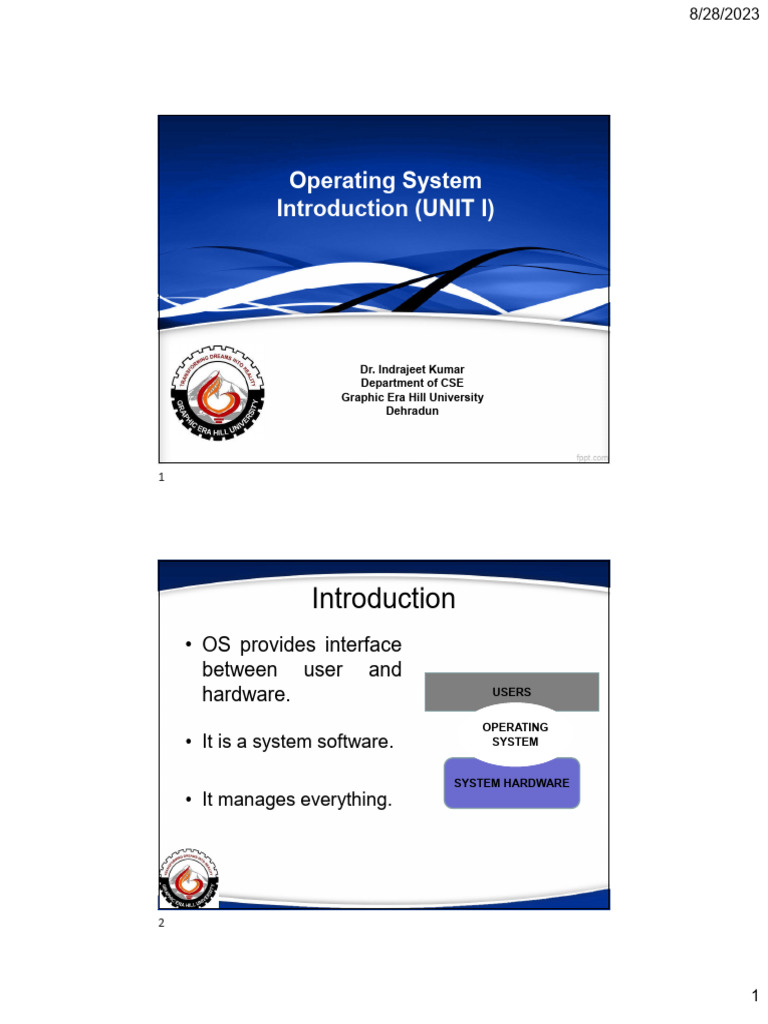 UNIT-I Operating system - Compatibility Mode | PDF | Operating System ... UNIT-I Operating system - Compatibility Mode | PDF | Operating System ...