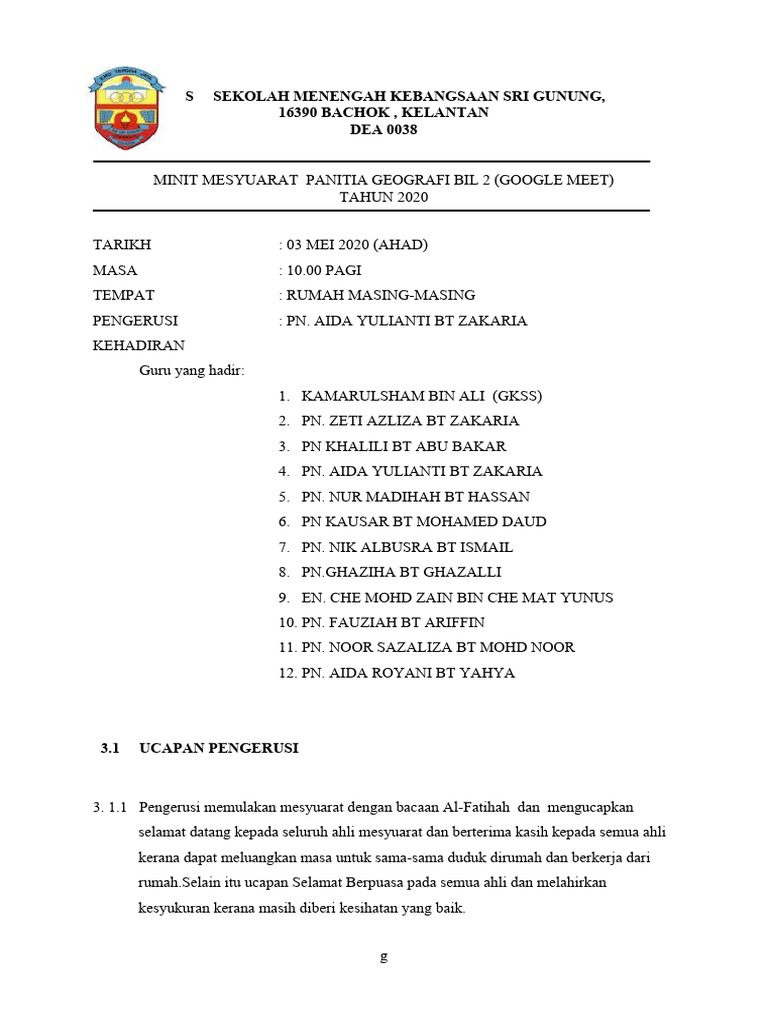 Minit1 PSV 2 (B) 2020 | PDF