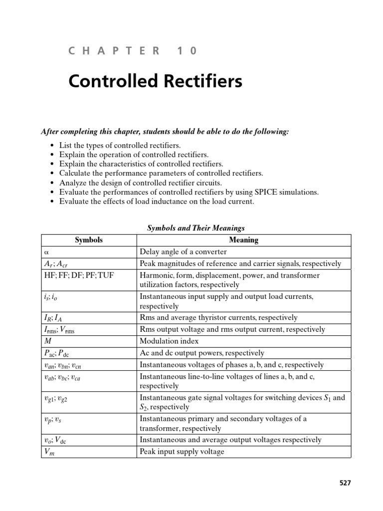 Controlled Rectifiers Overview and Analysis | PDF | Rectifier | Electronics