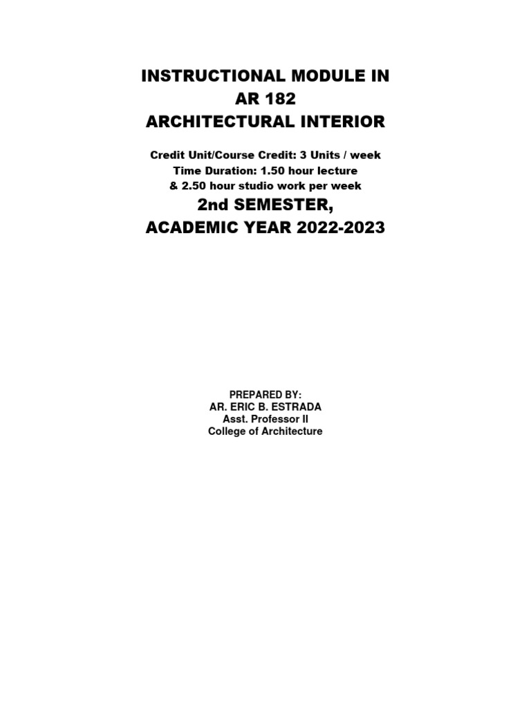 MODULE AR 182 Architecturalinteriors | PDF | Color | Lighting